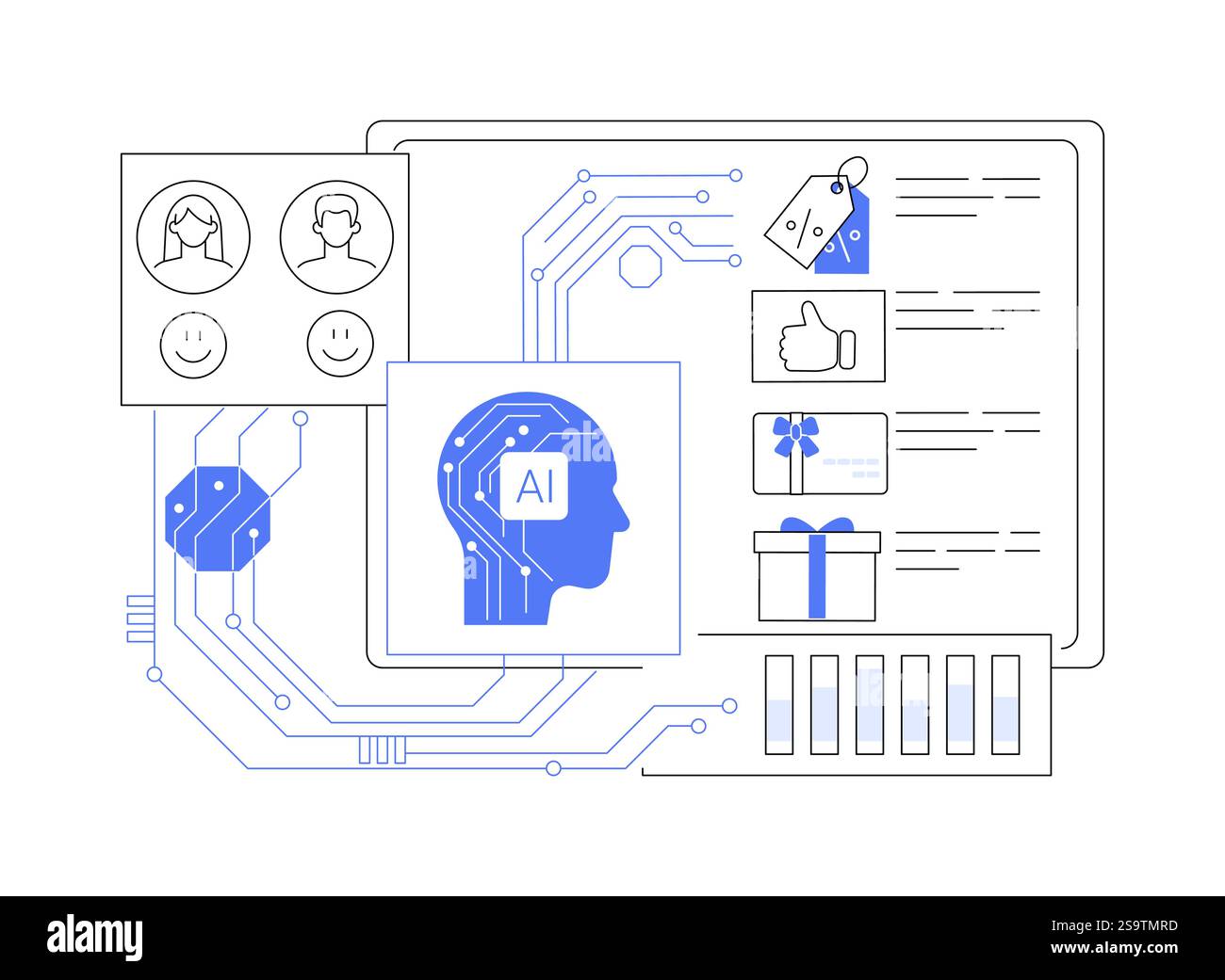 AI-Driven Customer Loyalty Programs abstract concept vector ...