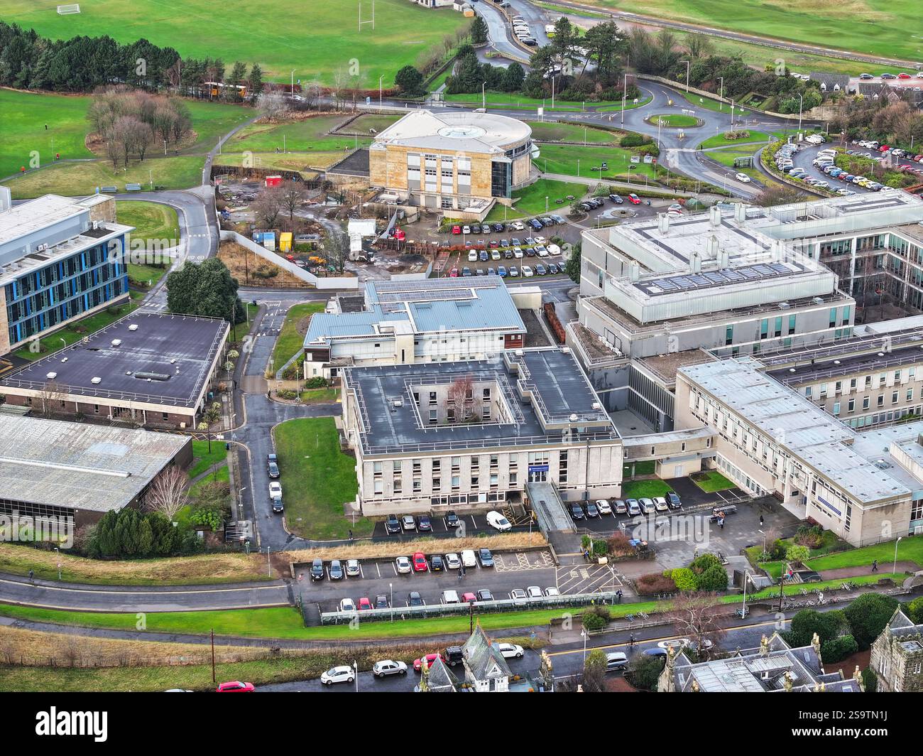 Aerial drone view of St Andrews University Campus Stock Photo - Alamy