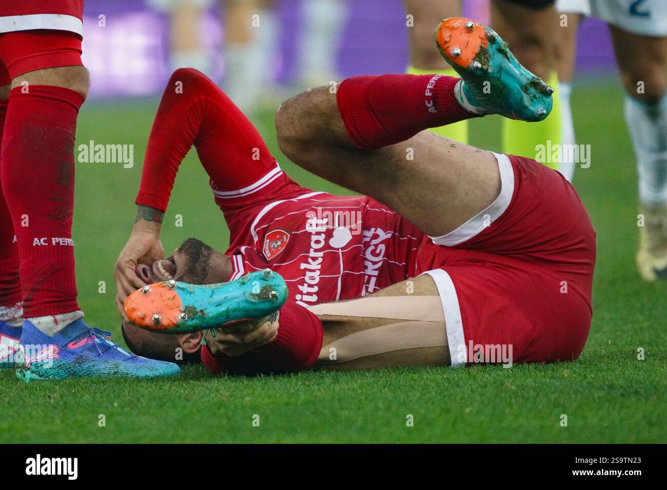 Perugia, Italy. 26th Jan, 2025. francesco mezzoni (n. 94 perugia calcio ...