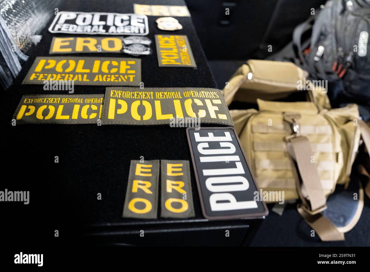 Identification patches are placed for easy use before U.S. Immigration ...