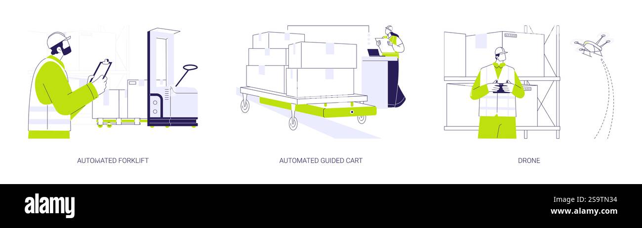 Automated guided vehicles abstract concept vector illustrations Stock Vector Image & Art - Alamy