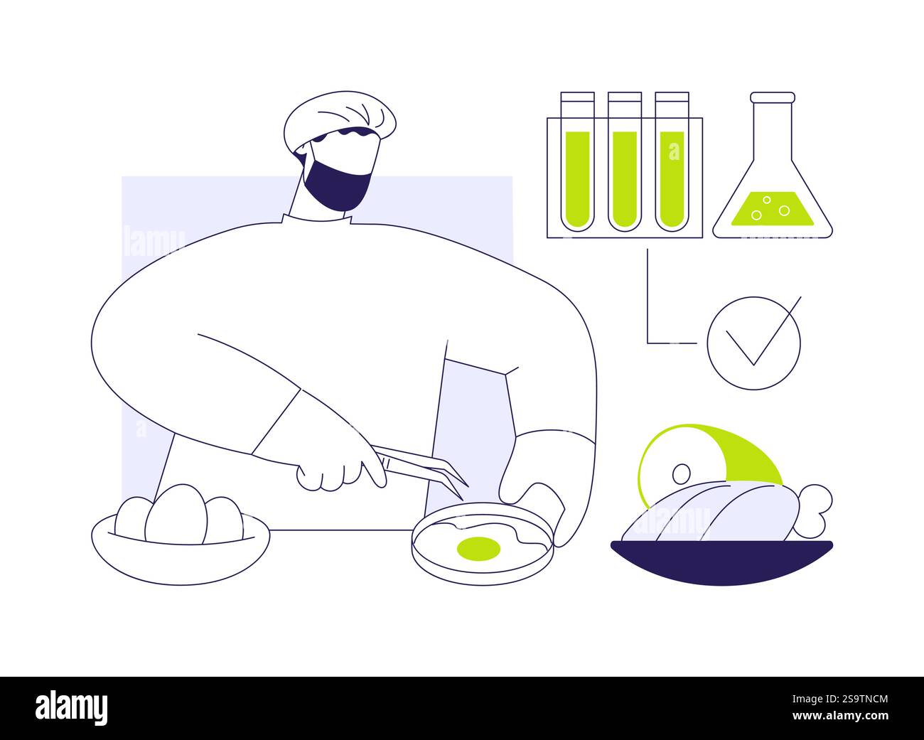 Microbiological food hazards abstract concept vector illustration Stock ...