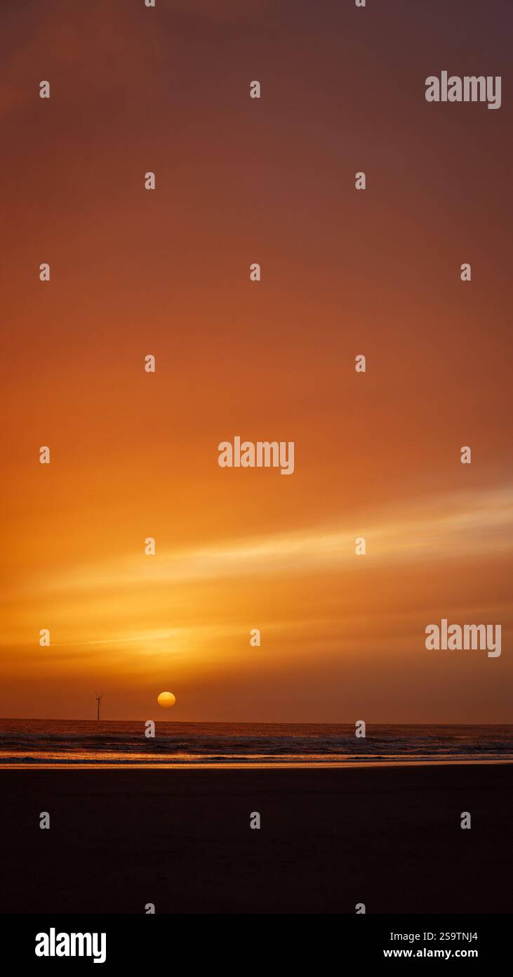 Spectacular Sunrise over Cambois Beach, Northumberland, 2025 Stock ...