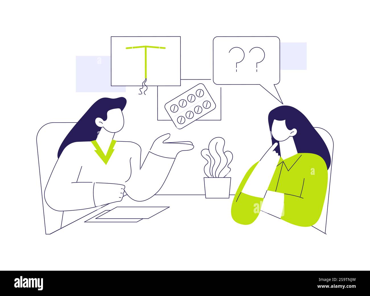 Birth control linear icon Stock Vector Images - Alamy