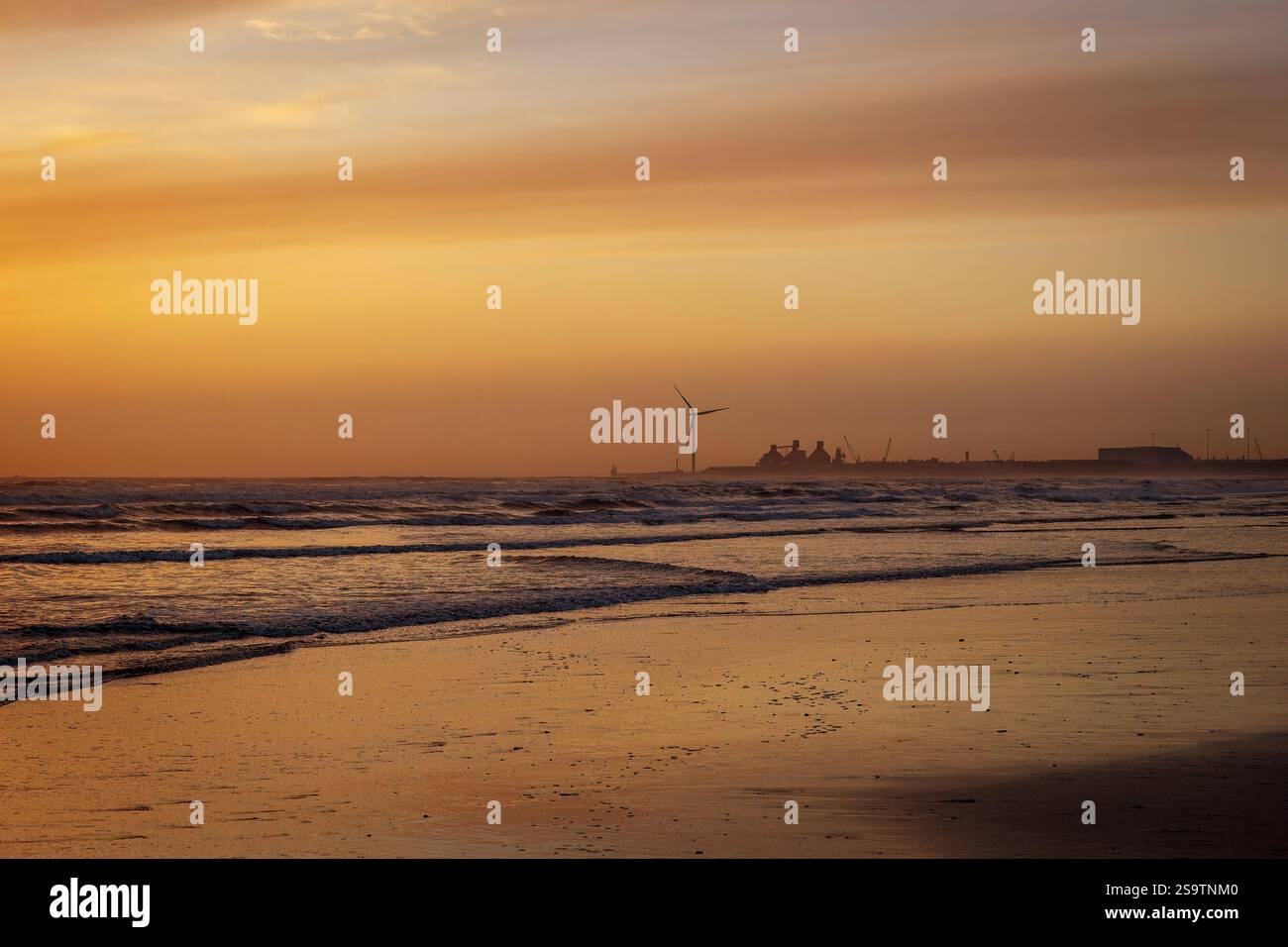 Spectacular Sunrise over Cambois Beach, Northumberland, 2025 Stock ...