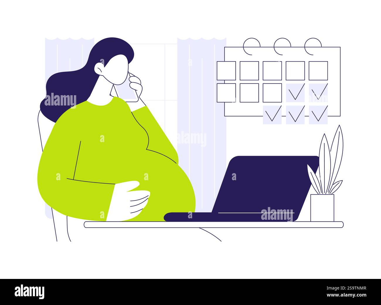 Maternity-leave policy abstract concept vector illustration Stock ...