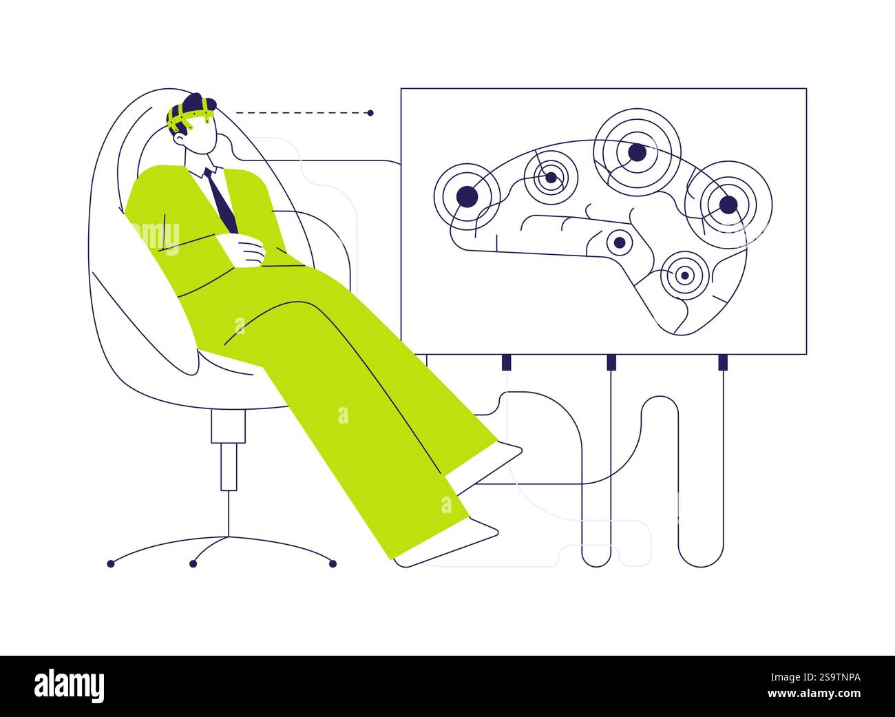 Brain-computer interface abstract concept vector illustration Stock Vector Image & Art - Alamy