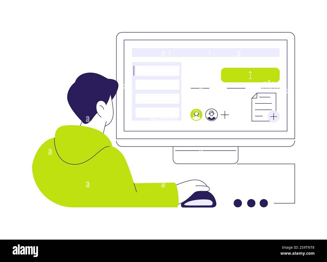 Submit work abstract concept vector illustration Stock Vector Image ...