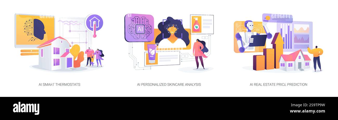 AI Transforming Homes and Health abstract concept vector illustrations ...