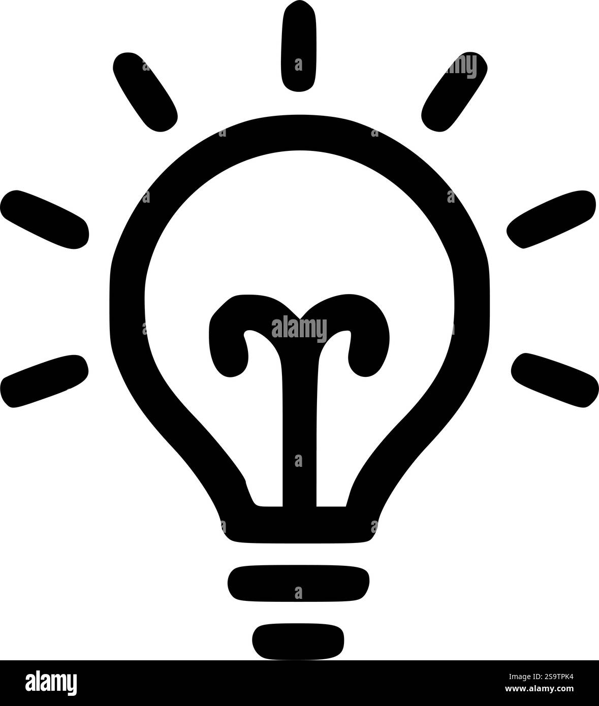 Lightbulb Outline, Icon, Vector, Silhouette, and Simple Lightbulb for creative and innovative ...