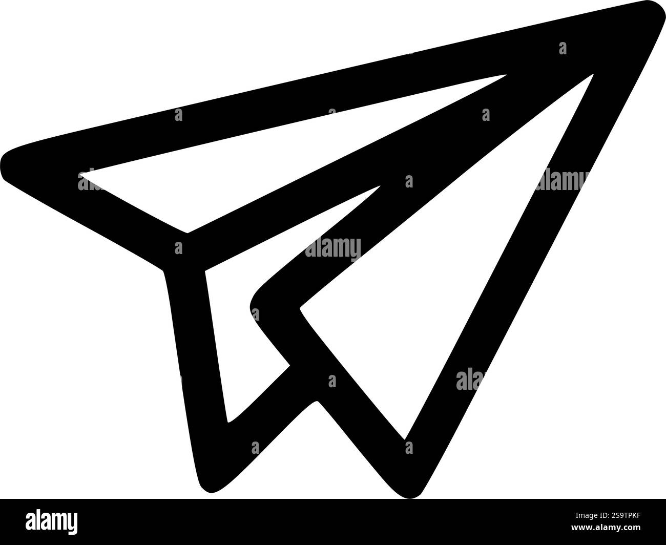 Paper Plane Outline, Icon, Vector, Silhouette, and Simple Paper Plane ...