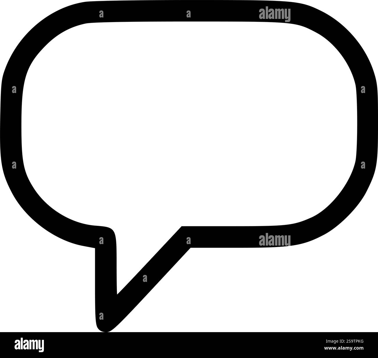 Speech Bubble Outline, Icon, Vector, Silhouette, and Simple Speech ...