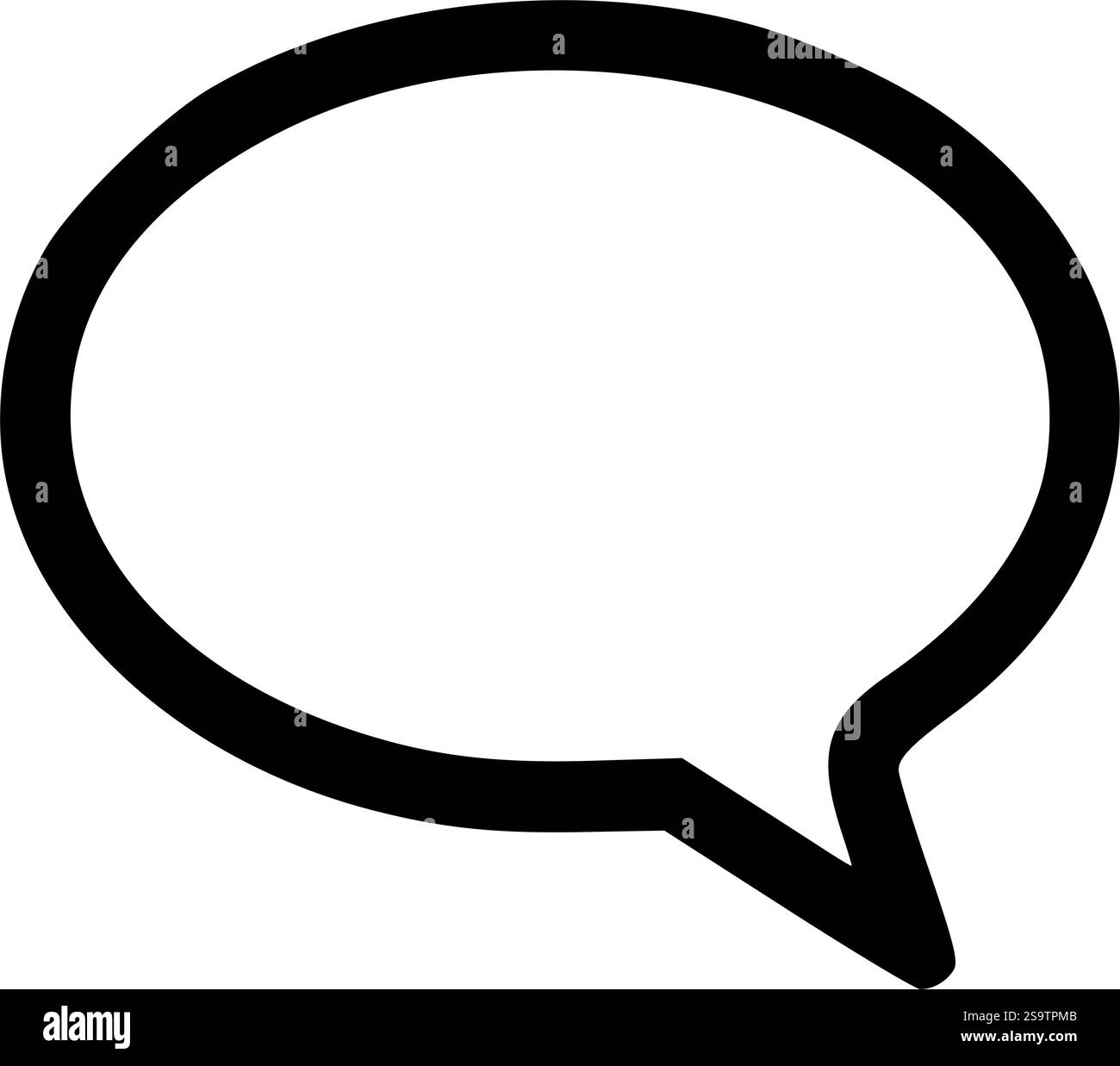 Speech Bubble Outline, Icon, Vector, Silhouette, and Simple Speech ...