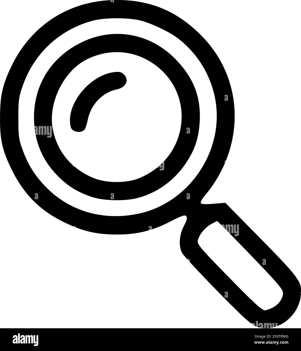 Decorative magnifying glass art Black and White Stock Photos & Images ...