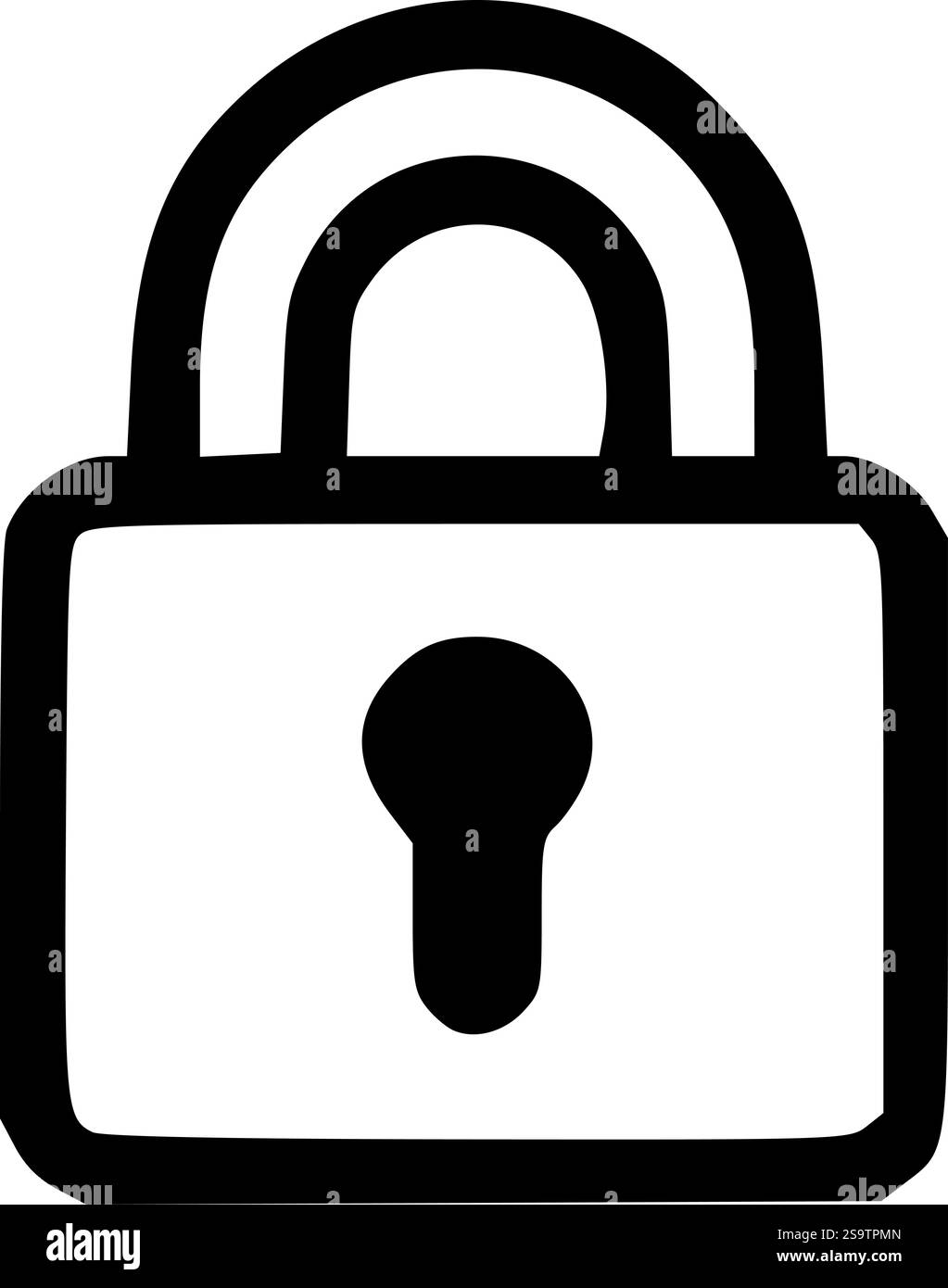Padlock Outline, Icon, Vector, Silhouette, and Simple Padlock for versatile design projects ...