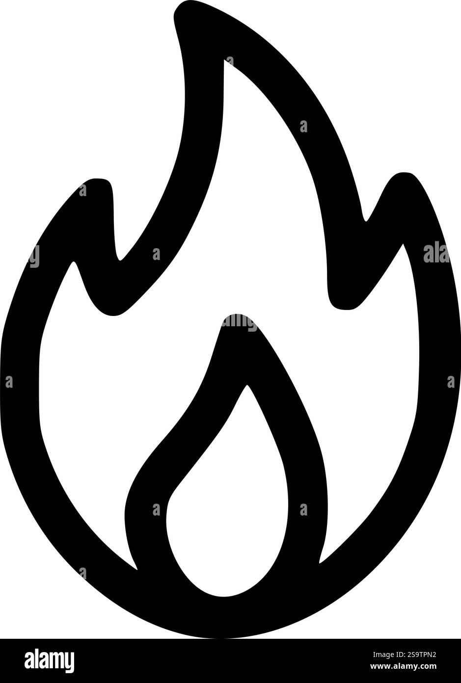 Fire Outline, Icon, Vector, Silhouette, and Simple Fire for versatile design projects Stock ...