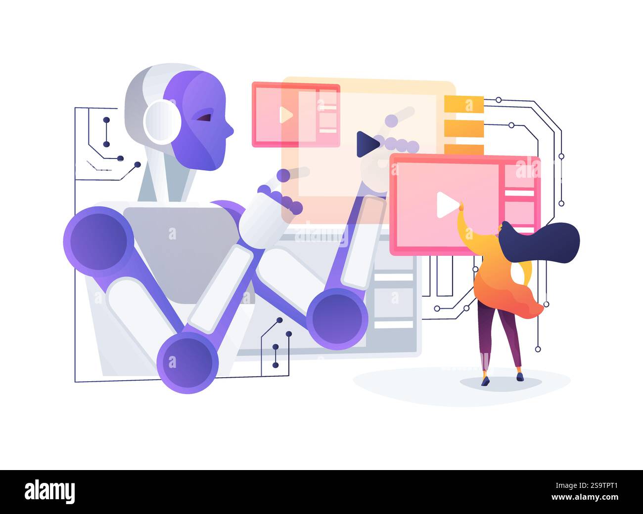 AI-Driven Content Personalization abstract concept vector illustration ...