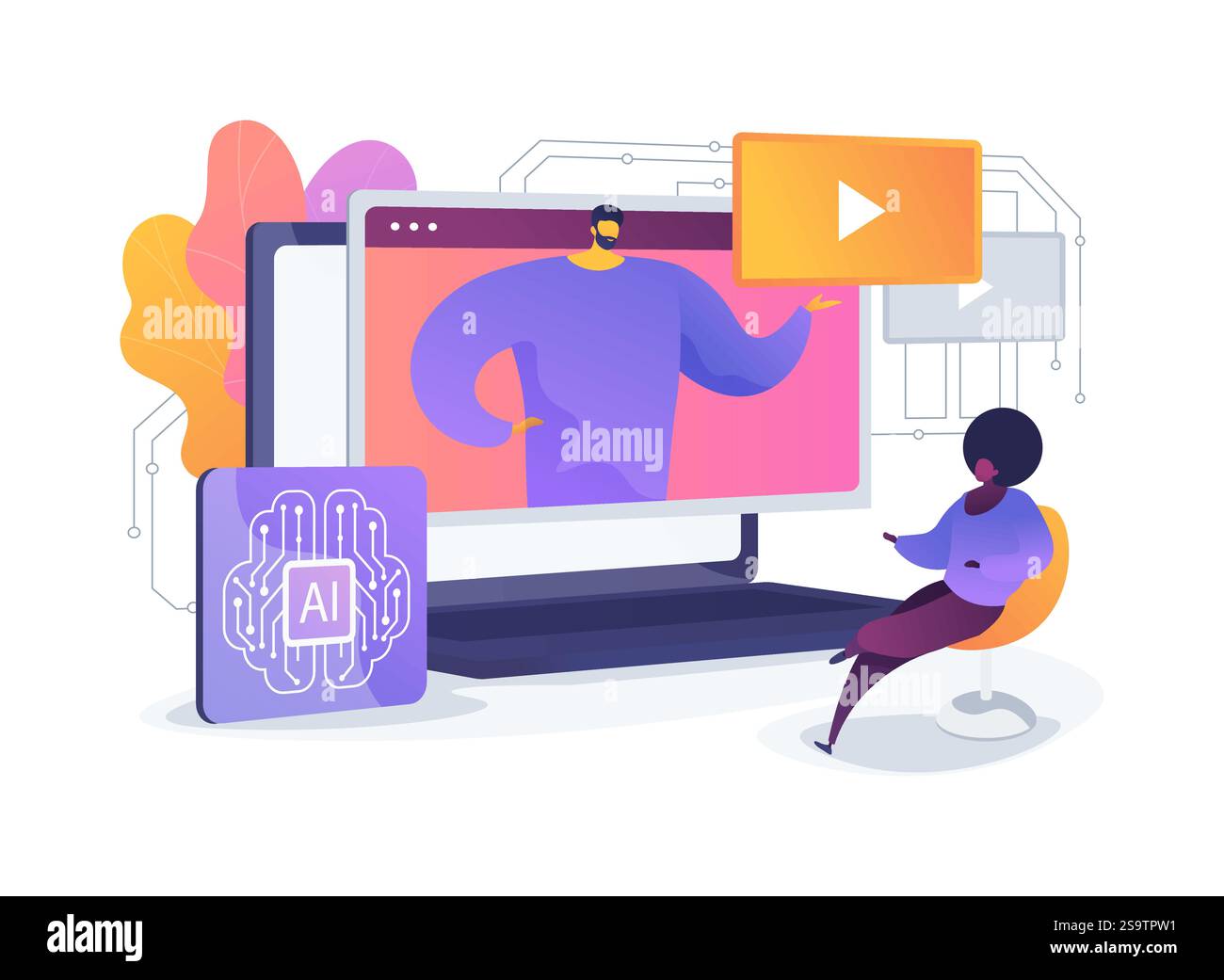 AI-Powered Influencer Marketing Analysis abstract concept vector ...