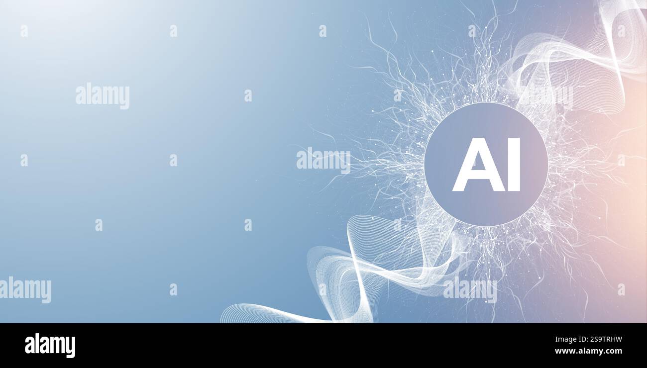 AI Banner Concept In The Digital Style. Generative Ideas Design Element ...
