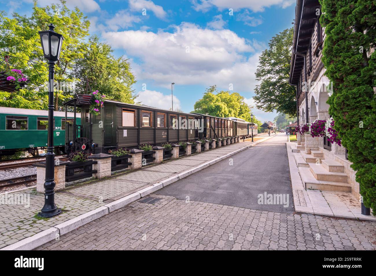Mokra Gora, Serbia - June 22. 2023: Railway station and tourist ...