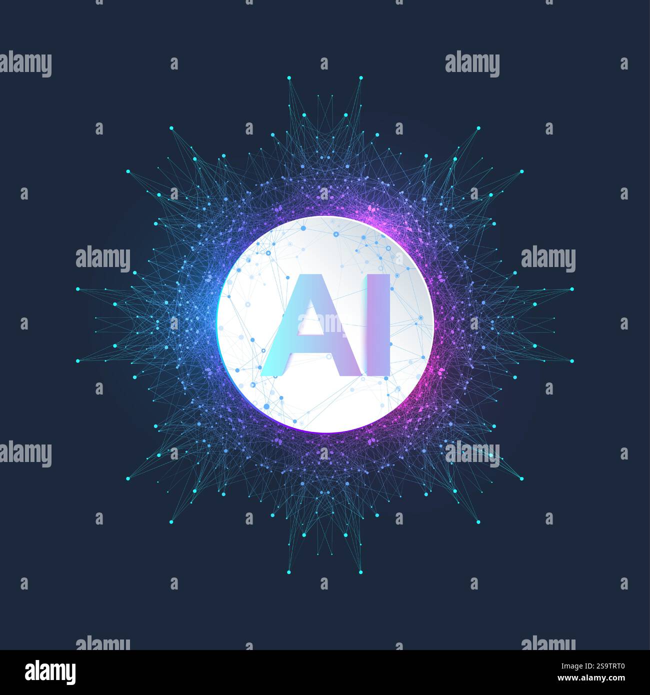 AI Banner Concept In The Digital Style. Generative Ideas Design Element ...