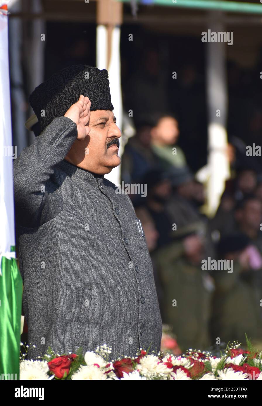 Srinagar, India. 26th Jan, 2025. Deputy Chief Minister Surinder ...