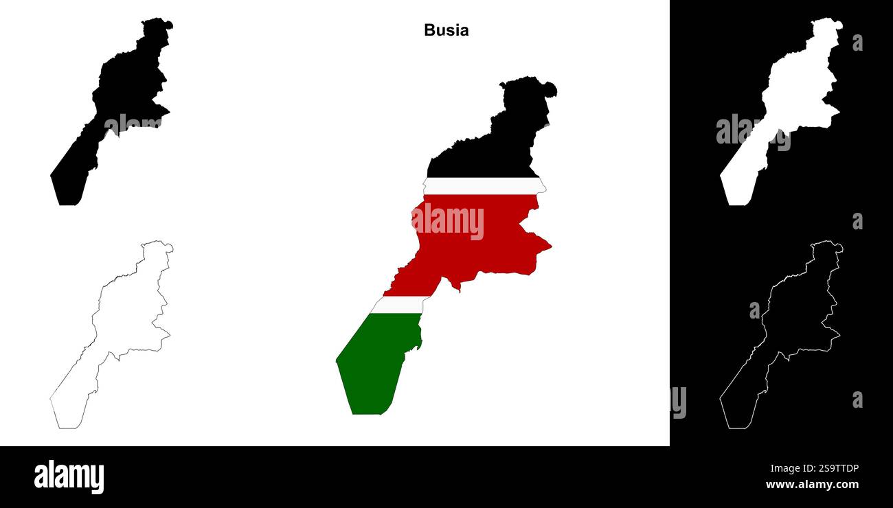 Busia county outline map set Stock Vector Image & Art - Alamy
