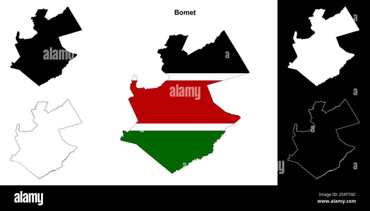 Bomet county outline map set Stock Vector Image & Art - Alamy