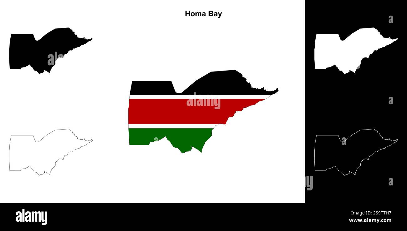 Homa Bay county outline map set Stock Vector Image & Art - Alamy