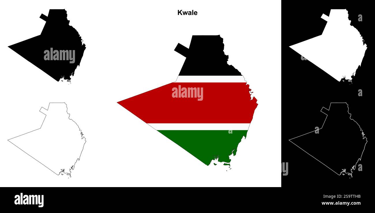 Kwale county outline map set Stock Vector Image & Art - Alamy