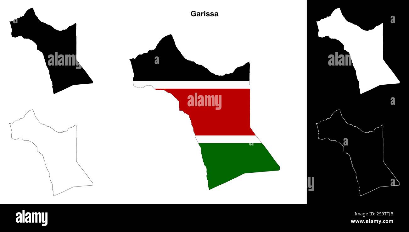 Garissa outline map hi-res stock photography and images - Alamy