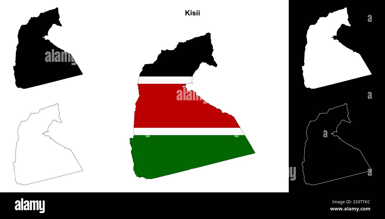 Kisii vector outline map hi-res stock photography and images - Alamy