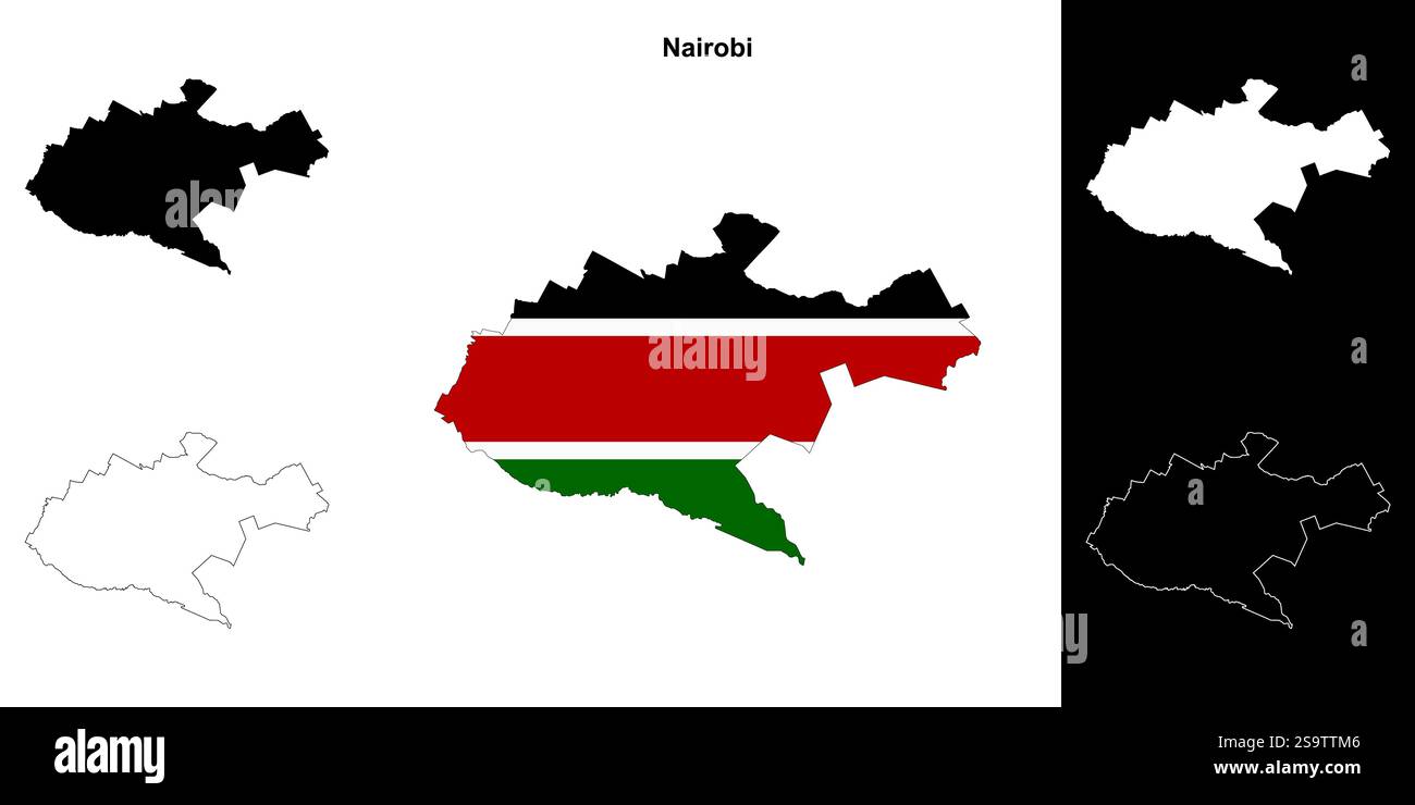 Nairobi county outline map set Stock Vector Image & Art - Alamy