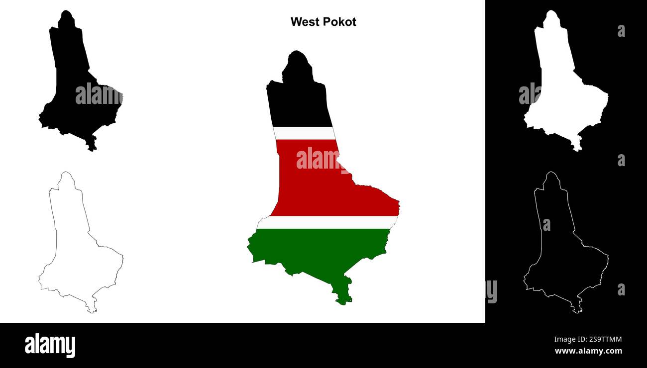 West pokot silhouette map hi-res stock photography and images - Alamy