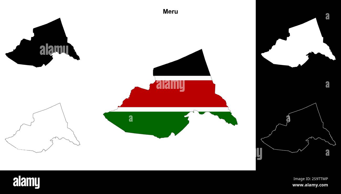 Meru county outline map set Stock Vector Image & Art - Alamy