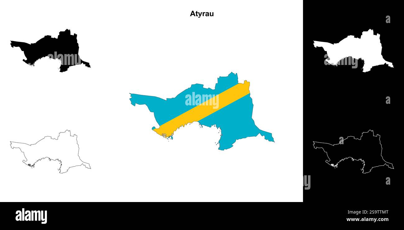 Blank atyrau map hi-res stock photography and images - Alamy