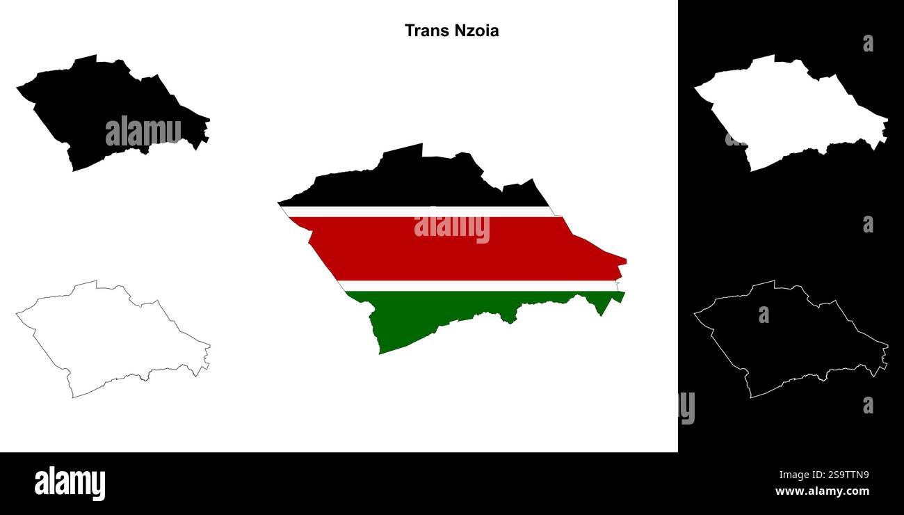 Trans Nzoia county outline map set Stock Vector Image & Art - Alamy