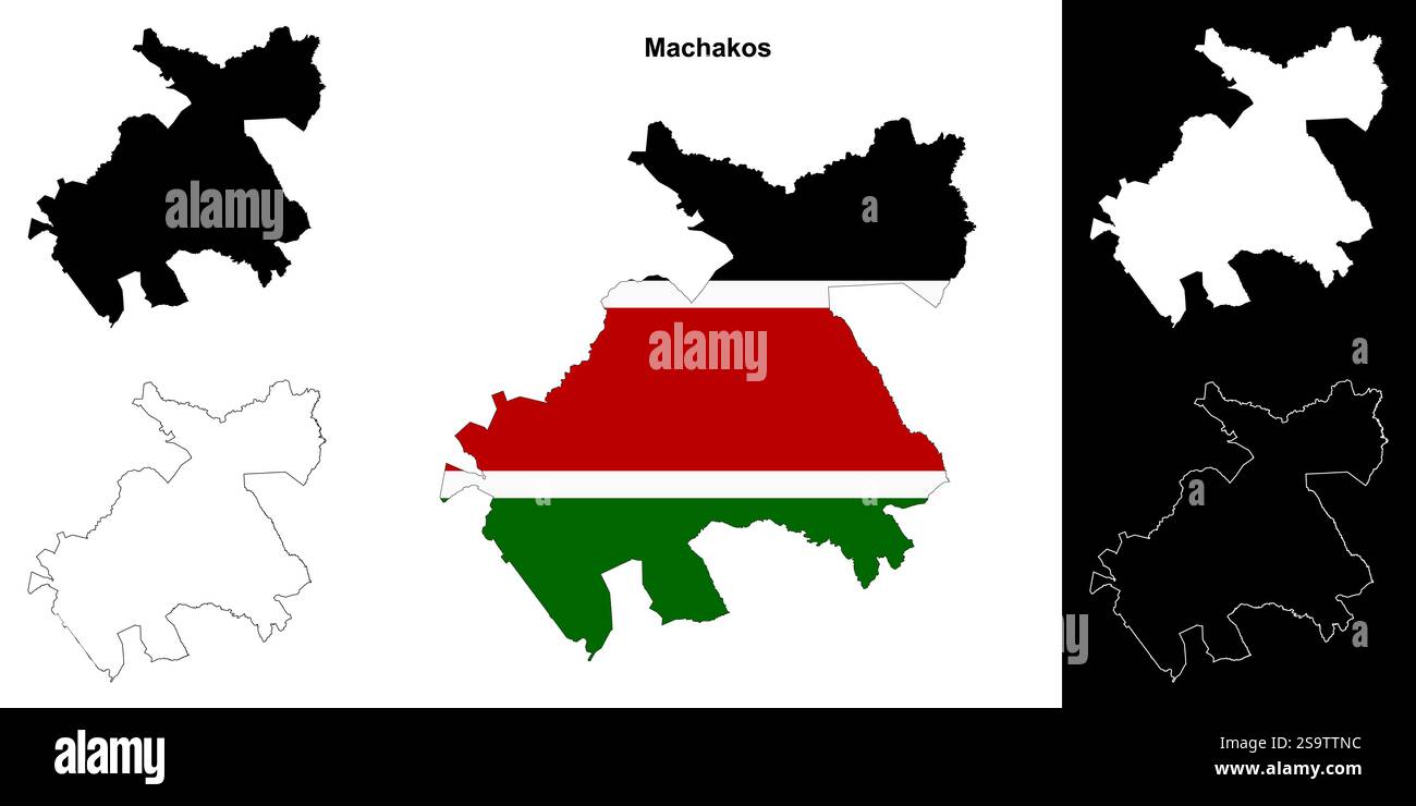 Blank machakos map hi-res stock photography and images - Alamy