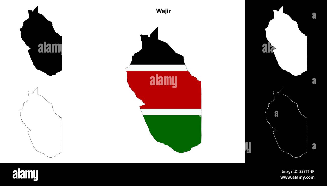 Map of wajir Stock Vector Images - Alamy