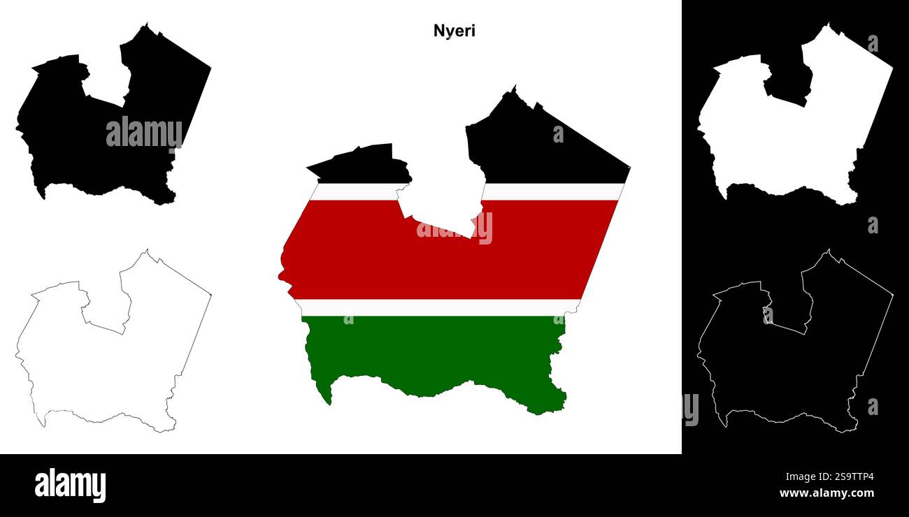 Blank nyeri map hi-res stock photography and images - Alamy