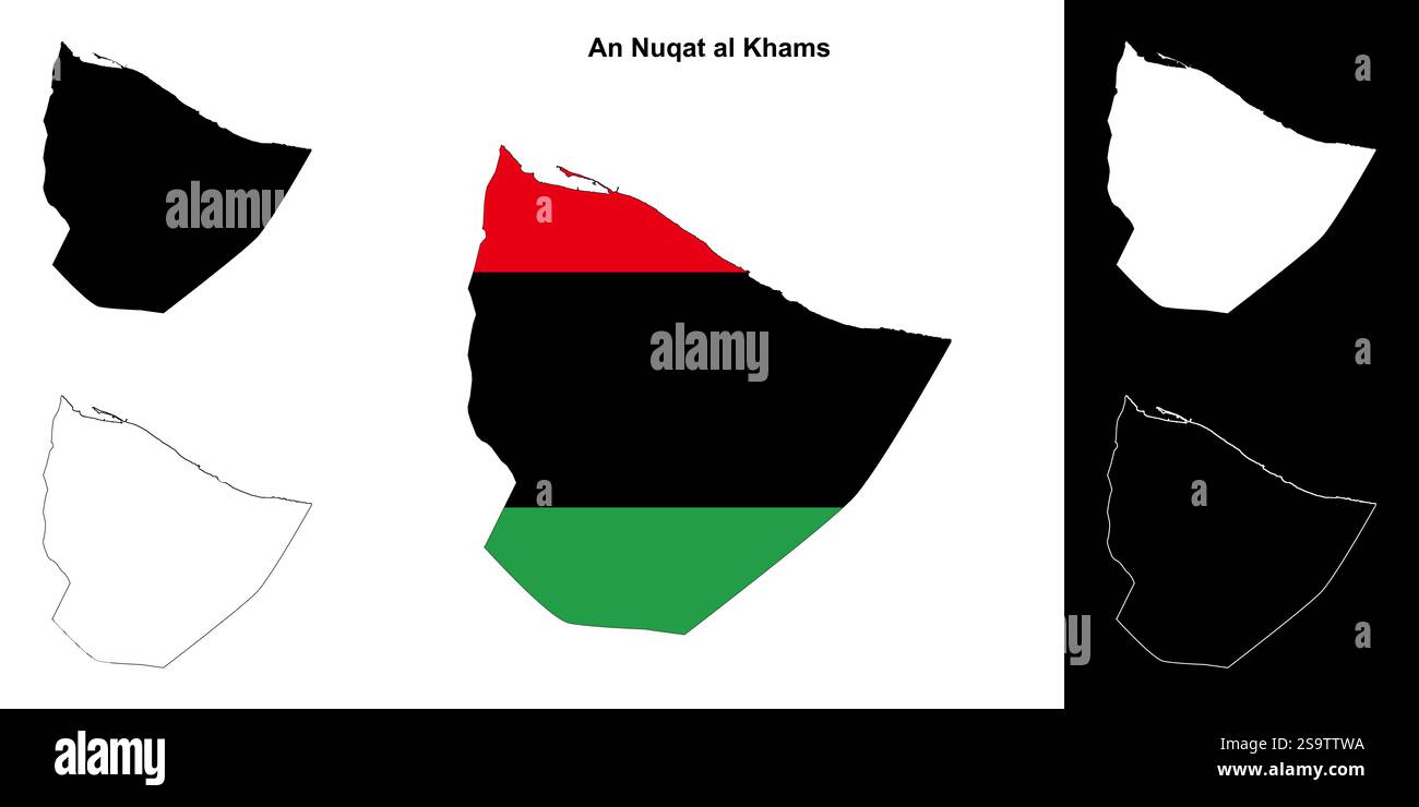 An nuqat al khams vector outline map hi-res stock photography and ...