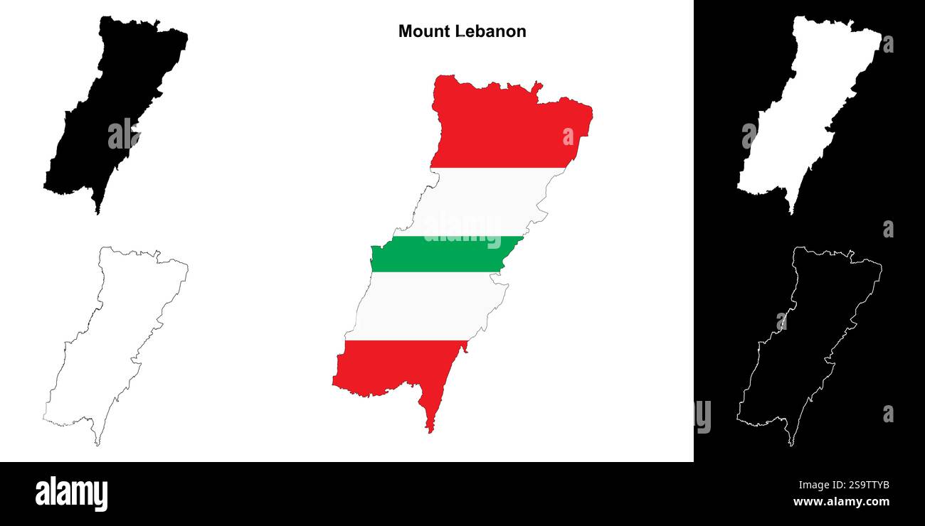 Map of mount lebanon hi-res stock photography and images - Alamy