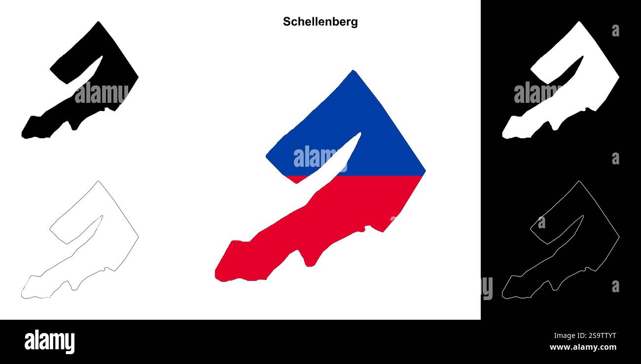Schellenberg municipality outline map set Stock Vector Image & Art - Alamy