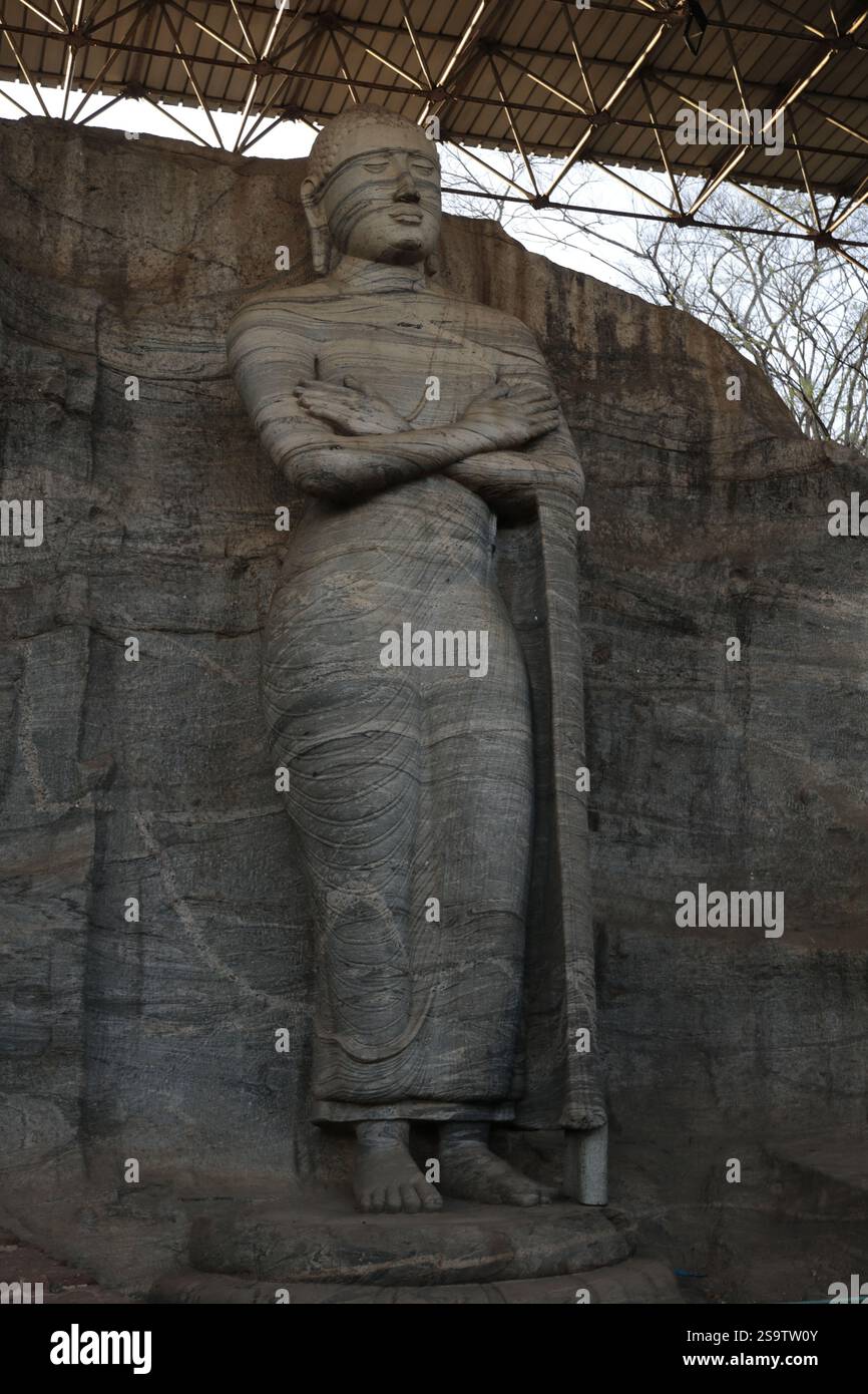 Sri Lanka. Polonnaruwa. Gal Vihara (Uttararama). 12th century. Rock ...