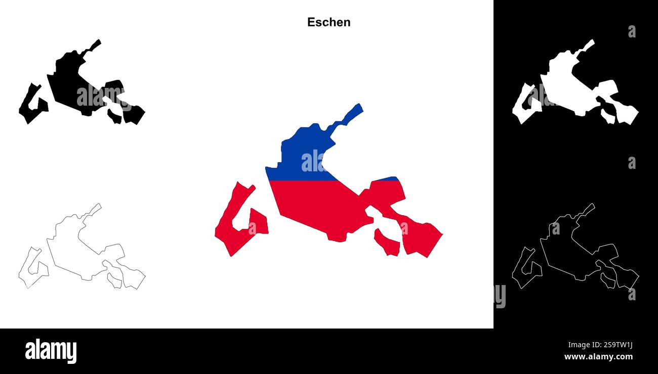 Eschen vector map hi-res stock photography and images - Alamy