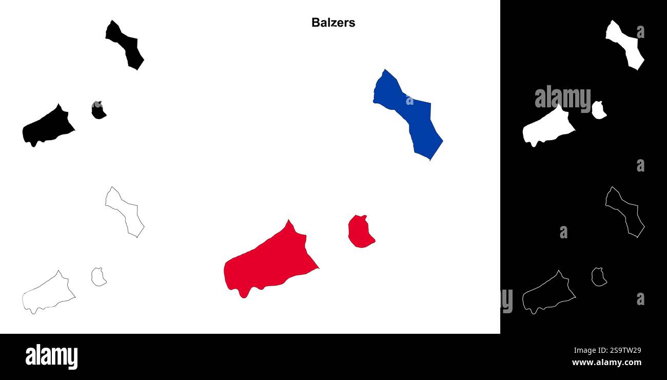 Balzers municipality outline map set Stock Vector Image & Art - Alamy