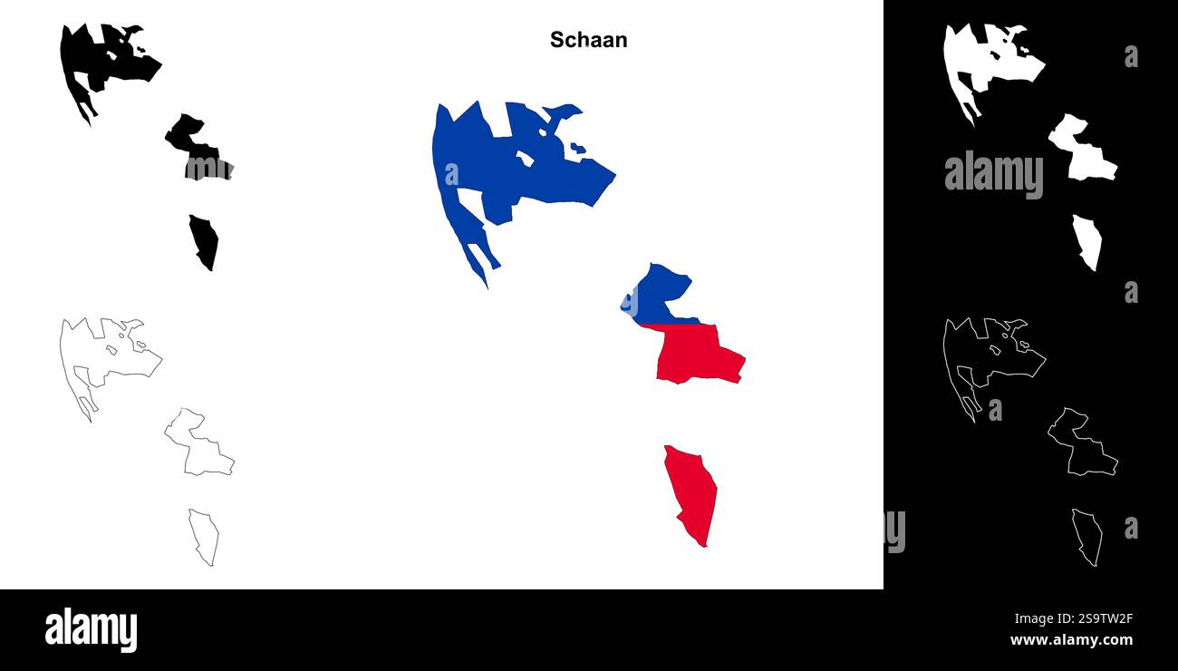 Schaan municipality outline map set Stock Vector Image & Art - Alamy