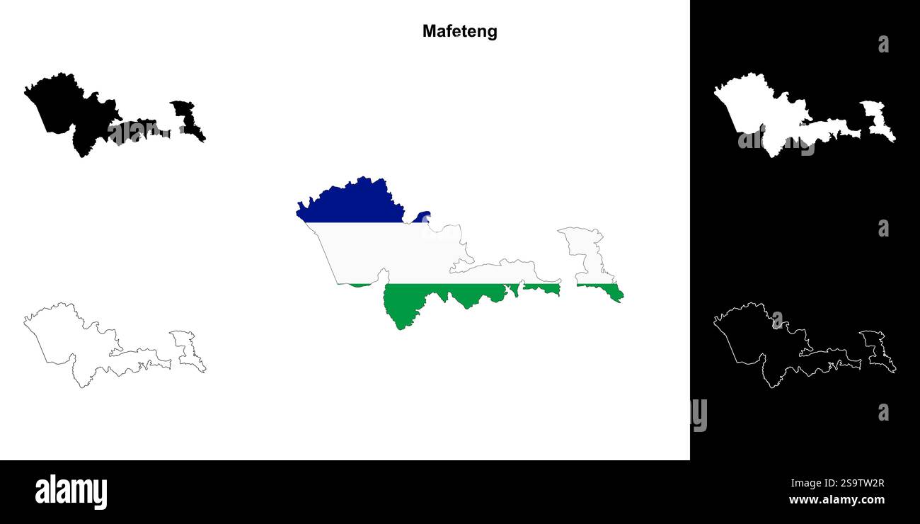 Mafeteng district outline map set Stock Vector Image & Art - Alamy