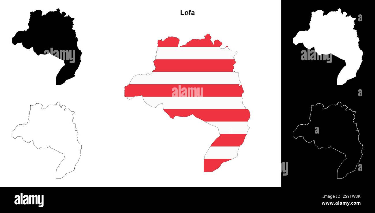 Lofa county outline map set Stock Vector Image & Art - Alamy