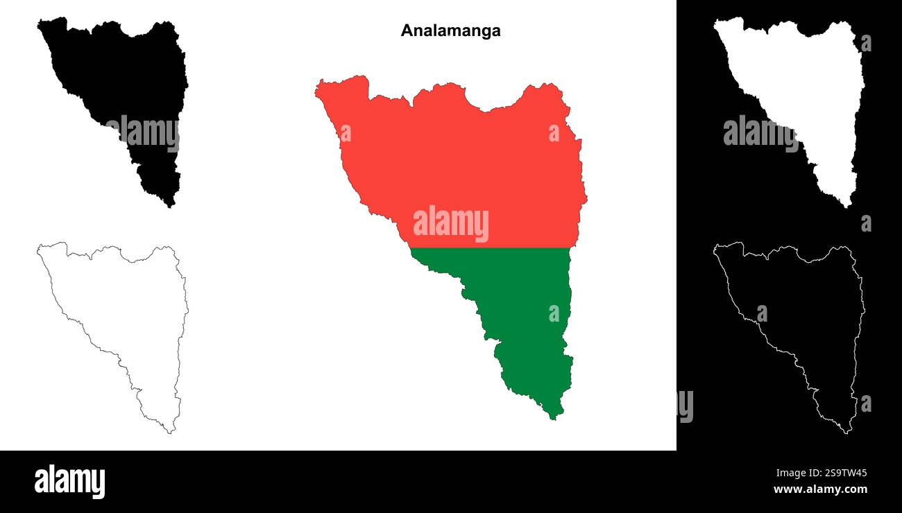 Analamanga region outline map set Stock Vector Image & Art - Alamy